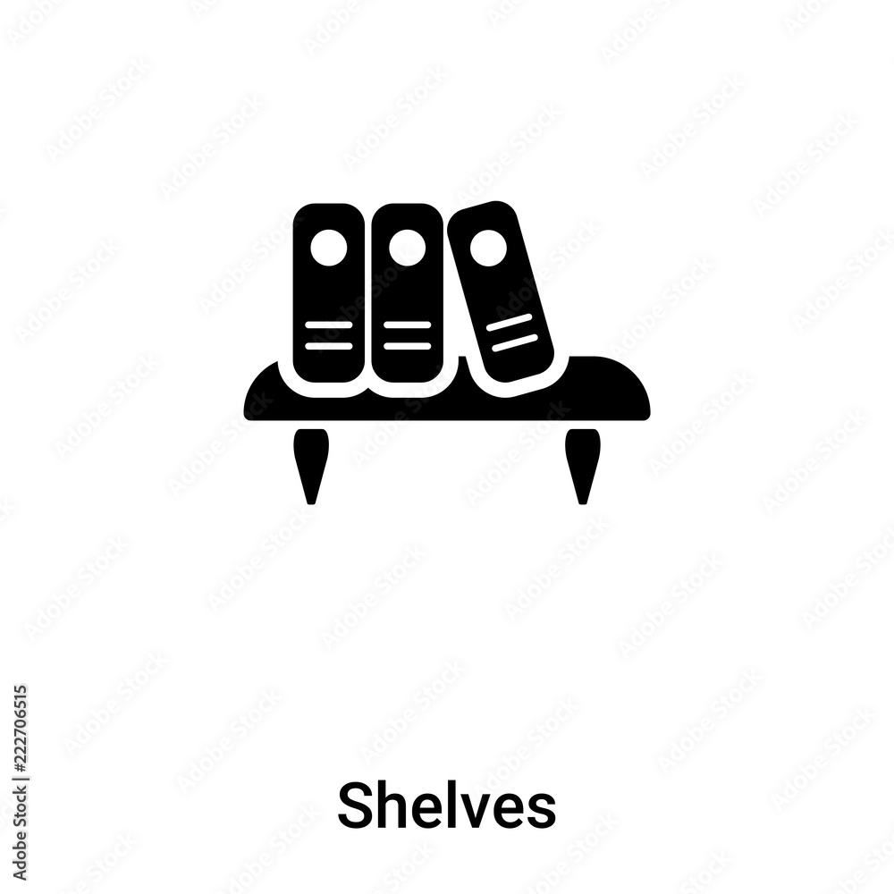 Shelves icon vector isolated on white background, logo concept of ...