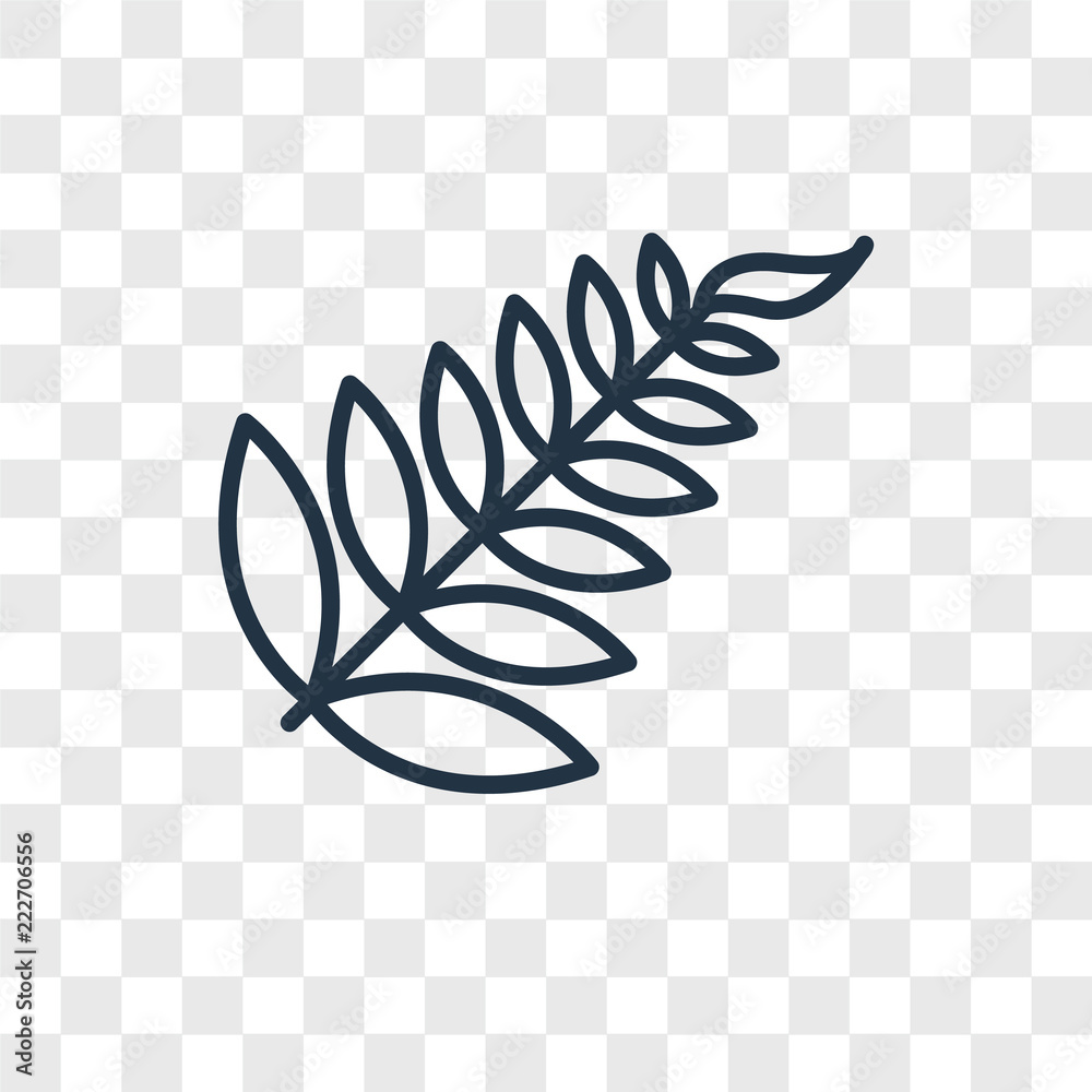 leaf icons isolated on transparent background. Modern and editable leaf ...