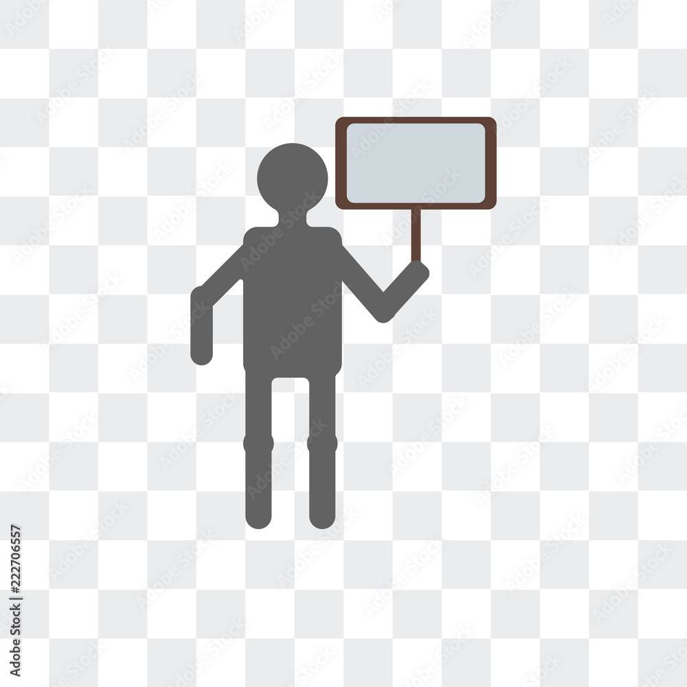 protest icon isolated on transparent background. Modern and editable ...