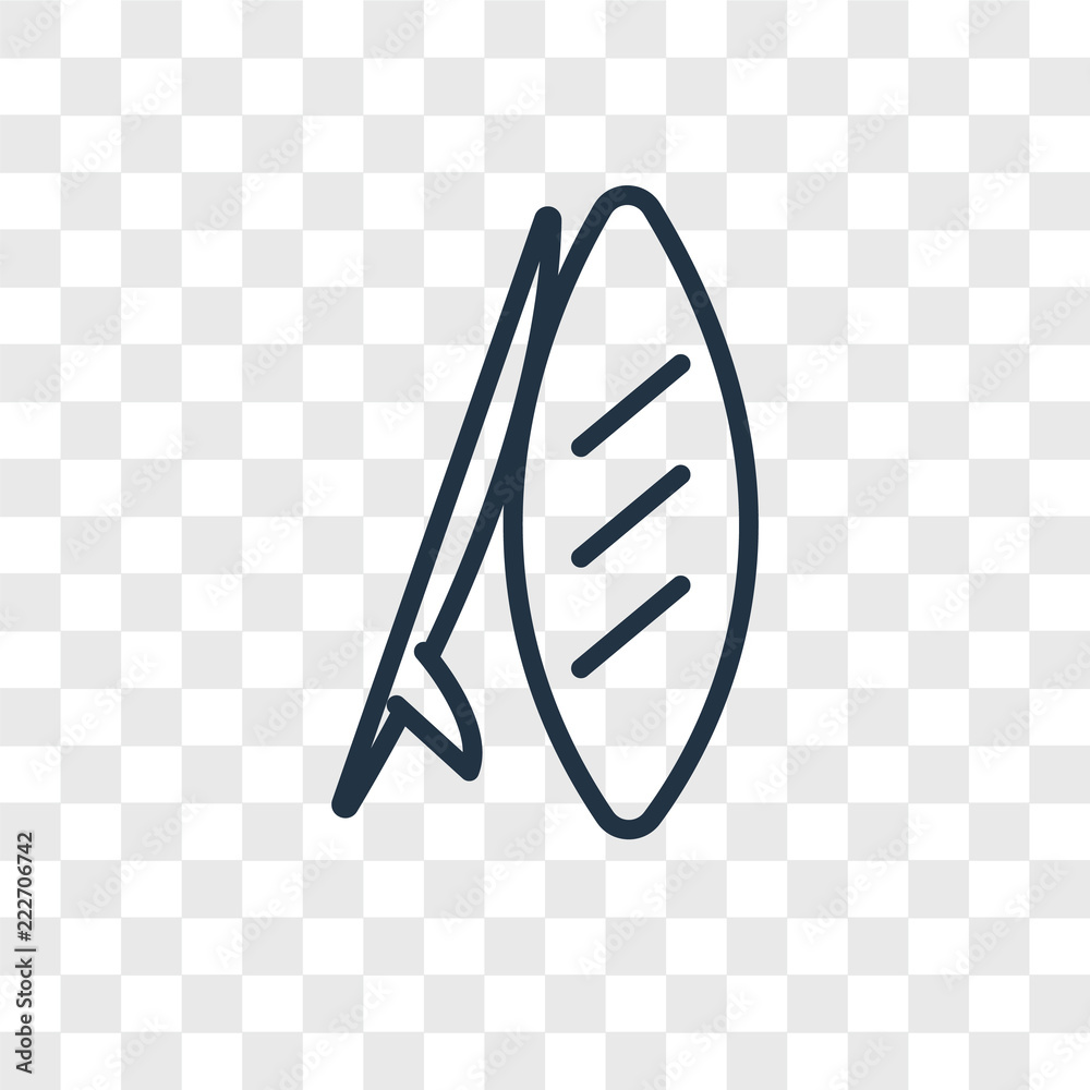 surfboard icons isolated on transparent background. Modern and editable ...