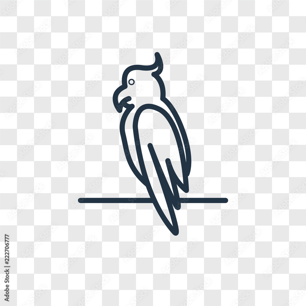 parrot icons isolated on transparent background. Modern and editable ...