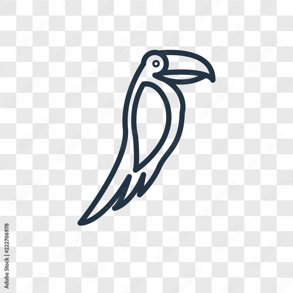toucan icons isolated on transparent background. Modern and editable ...