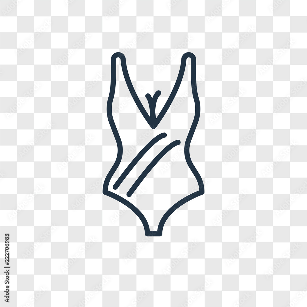 swimsuit icons isolated on transparent background. Modern and editable ...