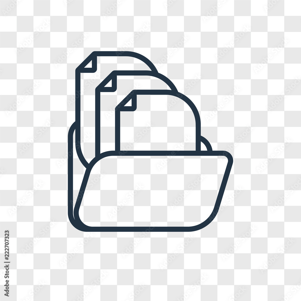 folder icons isolated on transparent background. Modern and editable ...