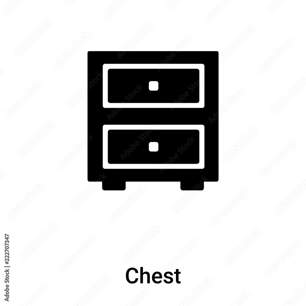 Chest icon vector isolated on white background, logo concept of Chest ...