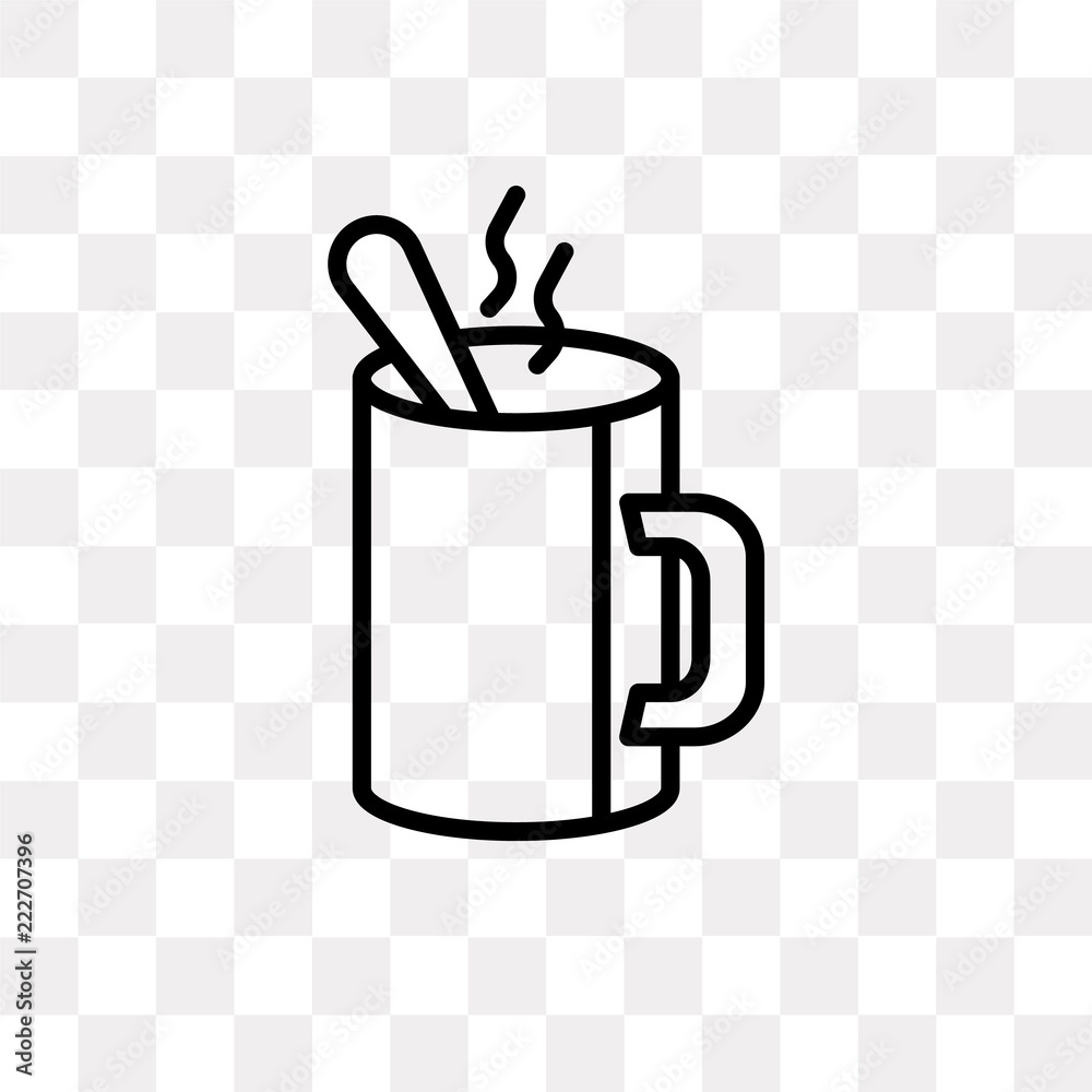 hot chocolate icon on transparent background. Modern icons vector ...