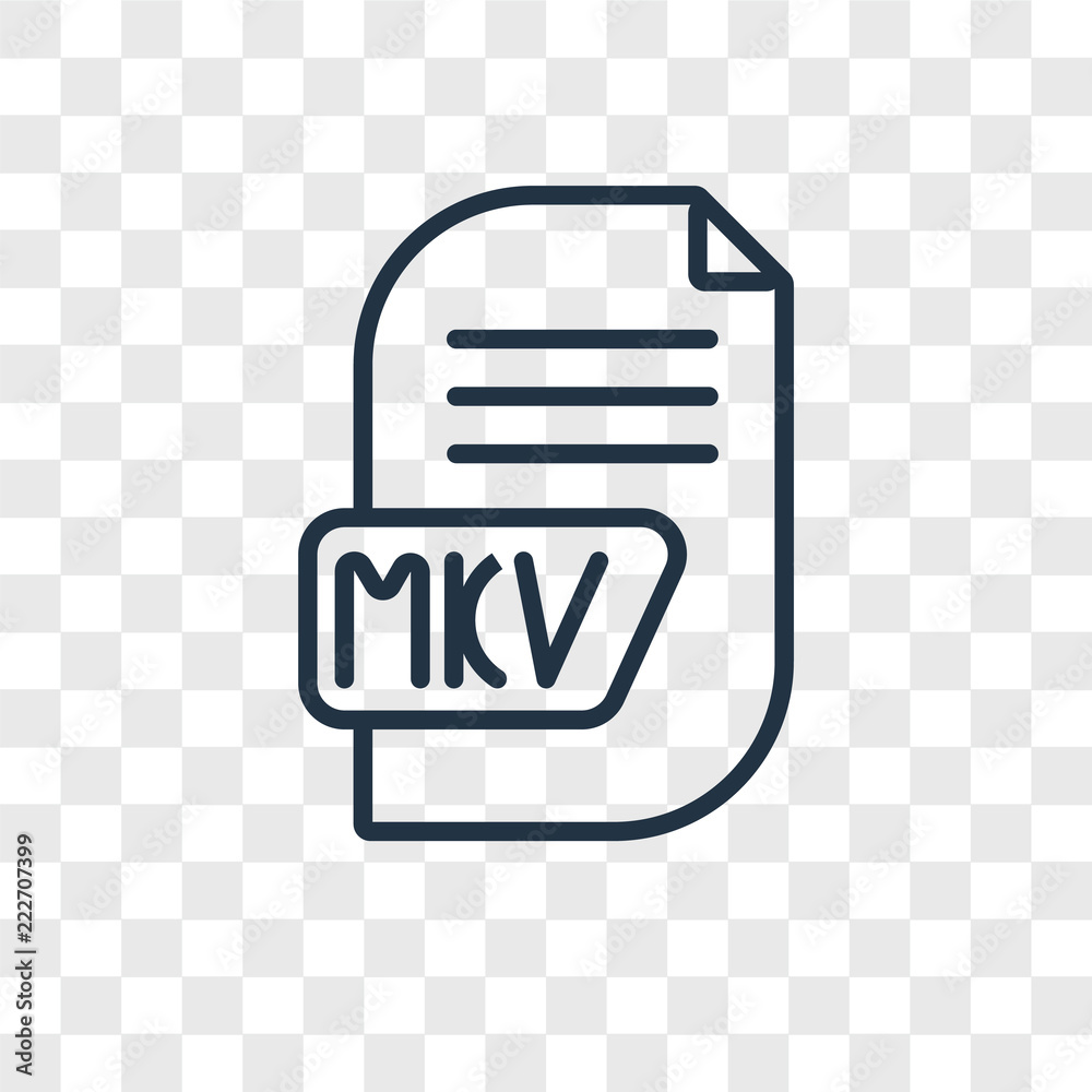 mkv icons isolated on transparent background. Modern and editable mkv ...