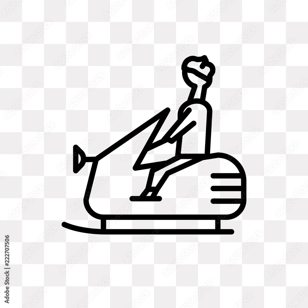 snowmobile icon on transparent background. Modern icons vector ...