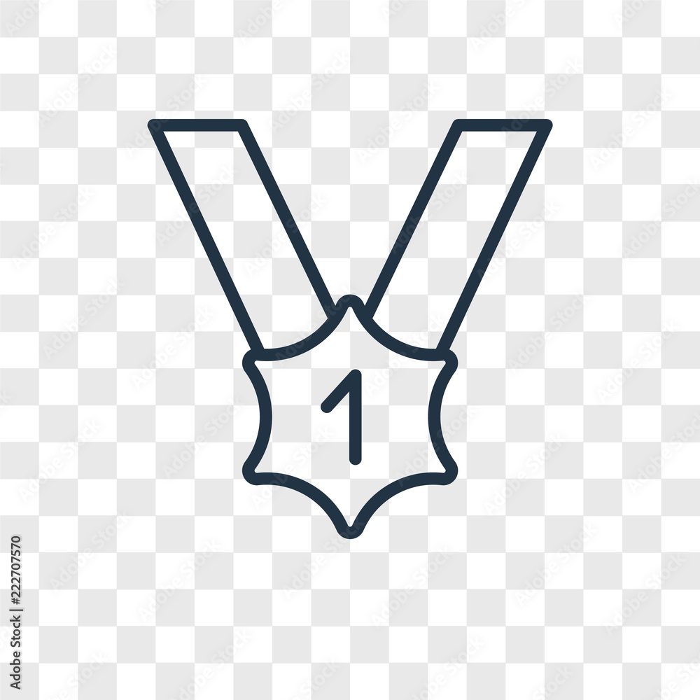 medal icons isolated on transparent background. Modern and editable ...