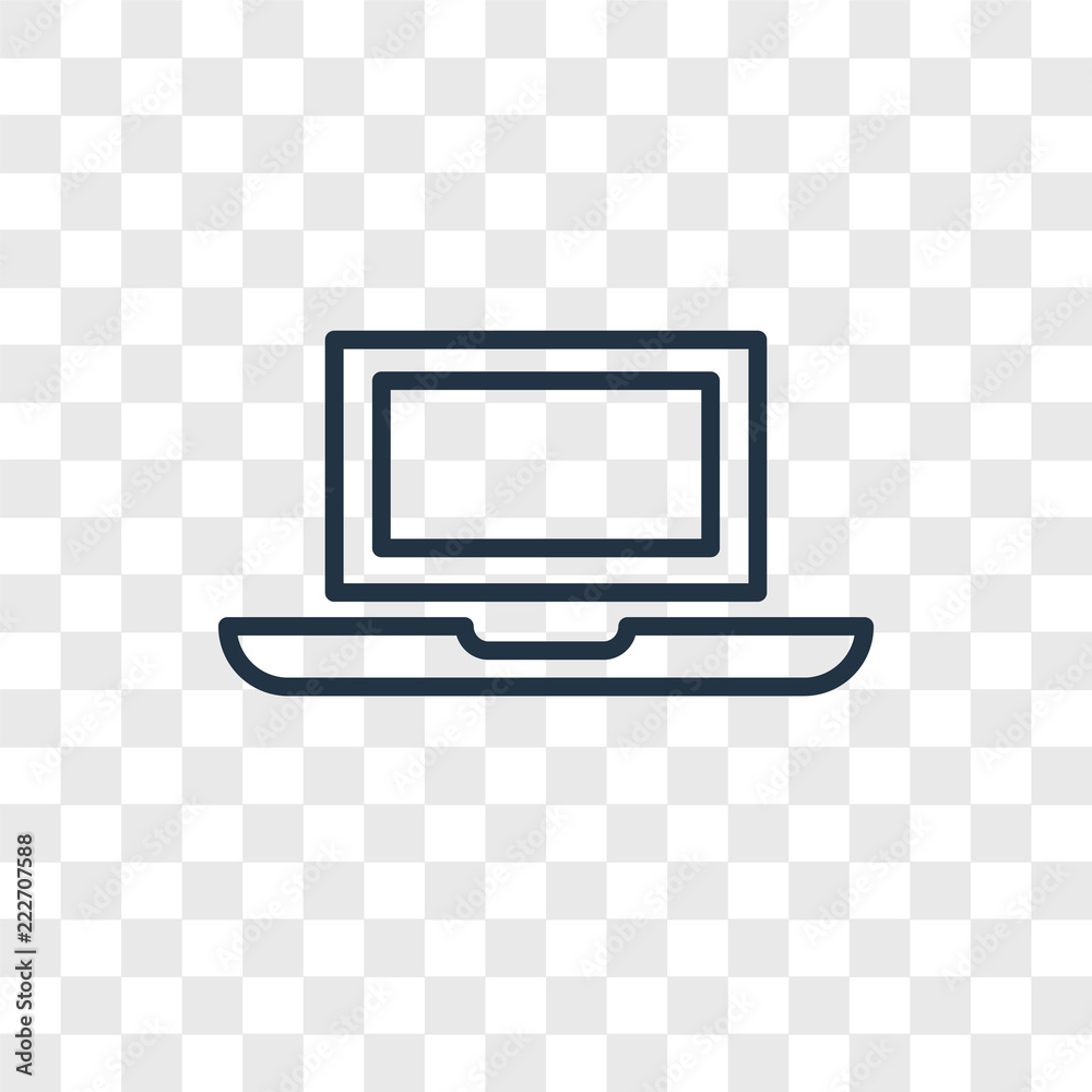laptop icons isolated on transparent background. Modern and editable ...