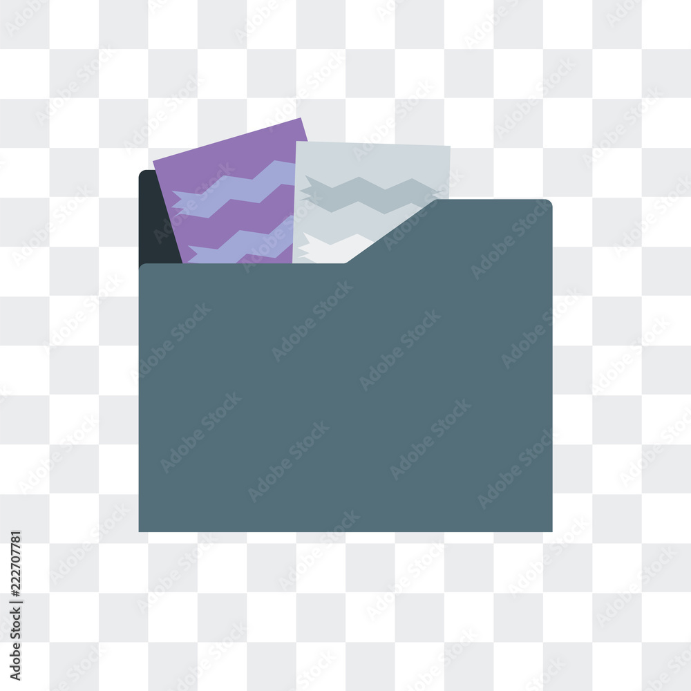 folder icon isolated on transparent background. Modern and editable ...