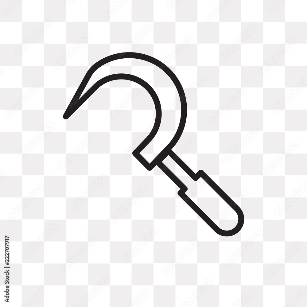 sickle icon on transparent background. Modern icons vector illustration ...