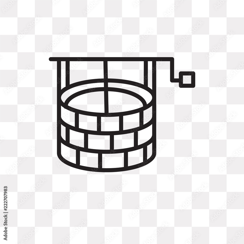 well icon on transparent background. Modern icons vector illustration ...