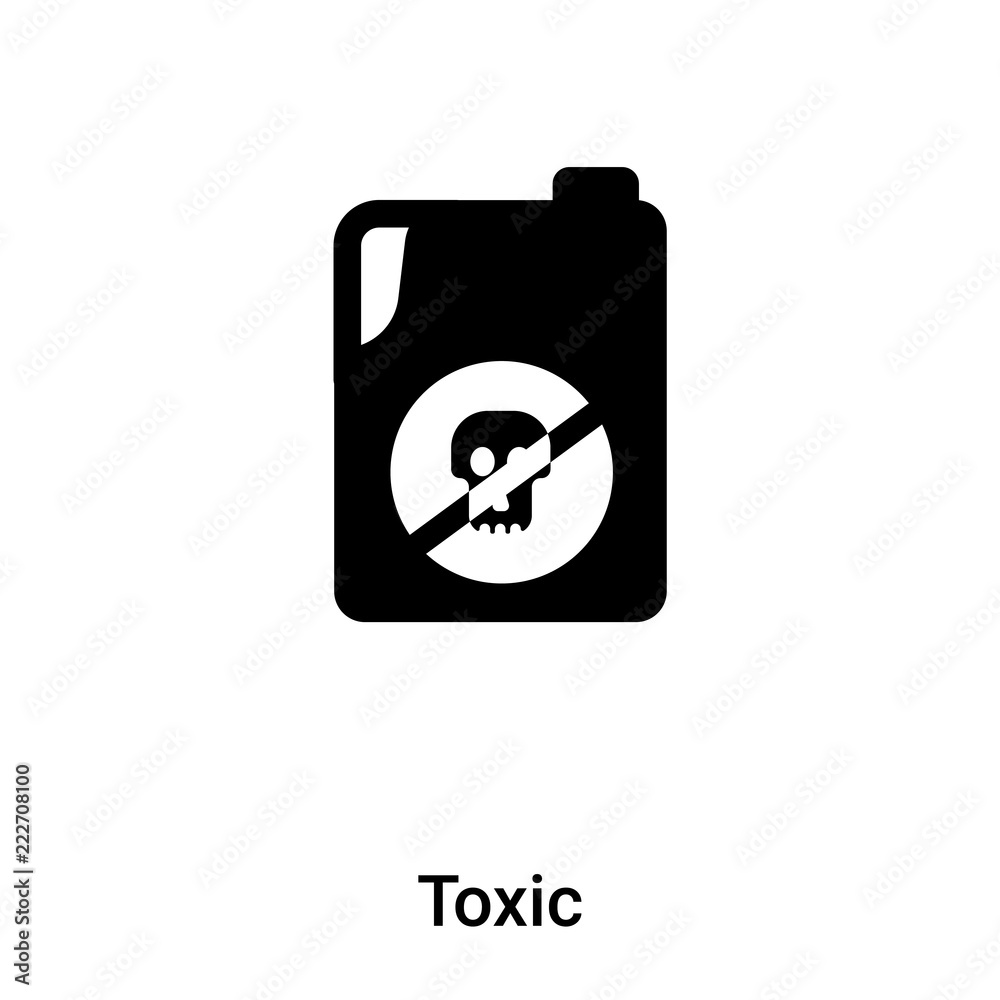 Toxic icon vector isolated on white background, logo concept of Toxic ...