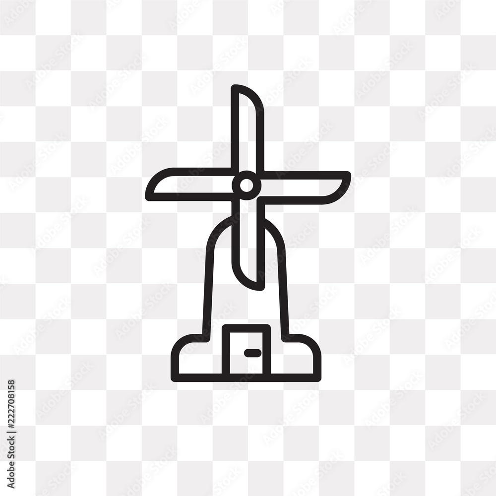 mill icon on transparent background. Modern icons vector illustration ...