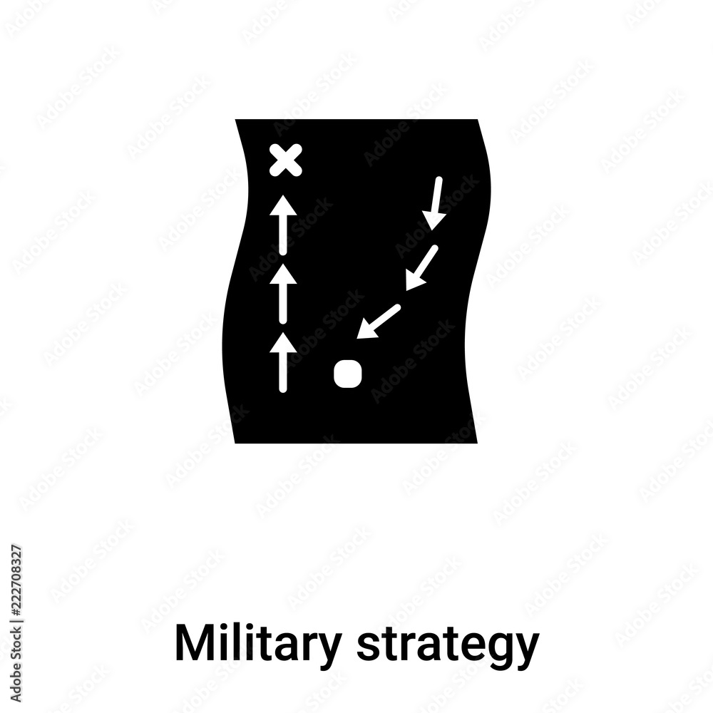 Military strategy sketch icon vector isolated on white background, logo ...