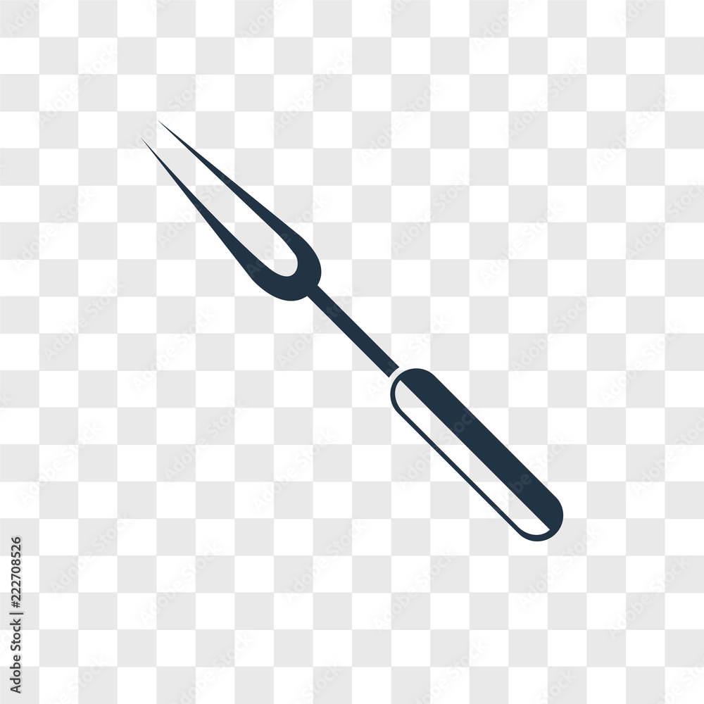 fork icons isolated on transparent background. Modern and editable fork ...
