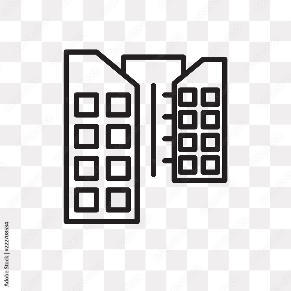 town icon on transparent background. Modern icons vector illustration ...