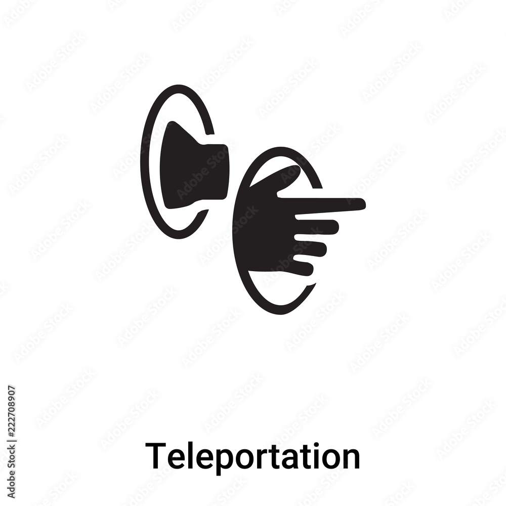 Teleportation icon vector isolated on white background, logo concept of ...