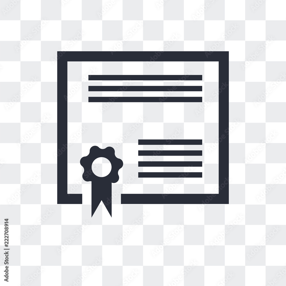 graduation diploma icon isolated on transparent background. Modern and ...