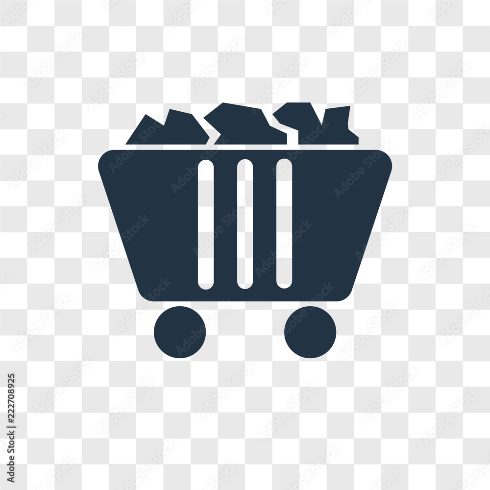 coal icons isolated on transparent background. Modern and editable coal ...