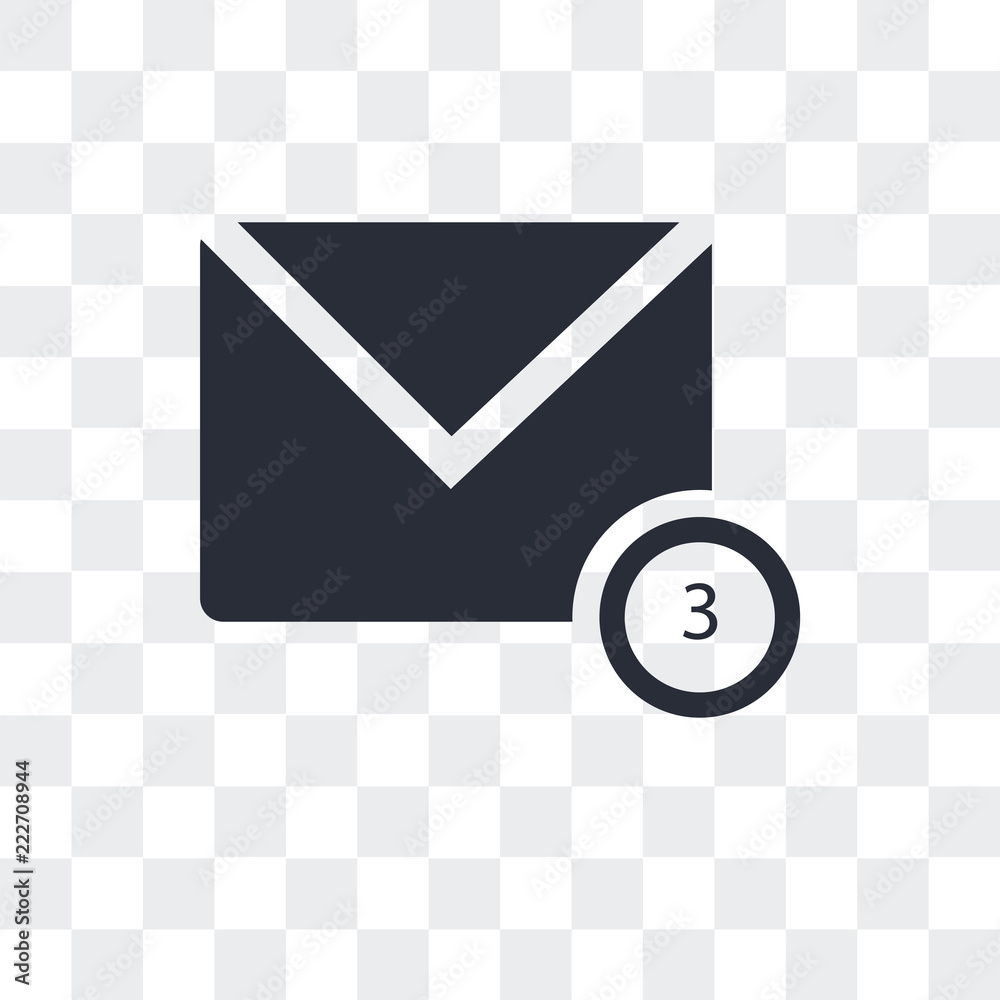 new message icon isolated on transparent background. Modern and ...