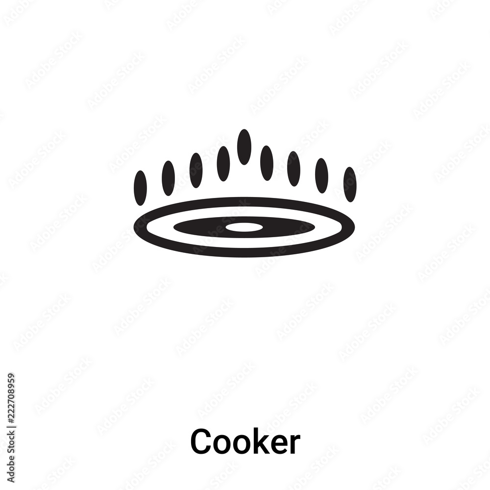 Cooker icon vector isolated on white background, logo concept of Cooker ...
