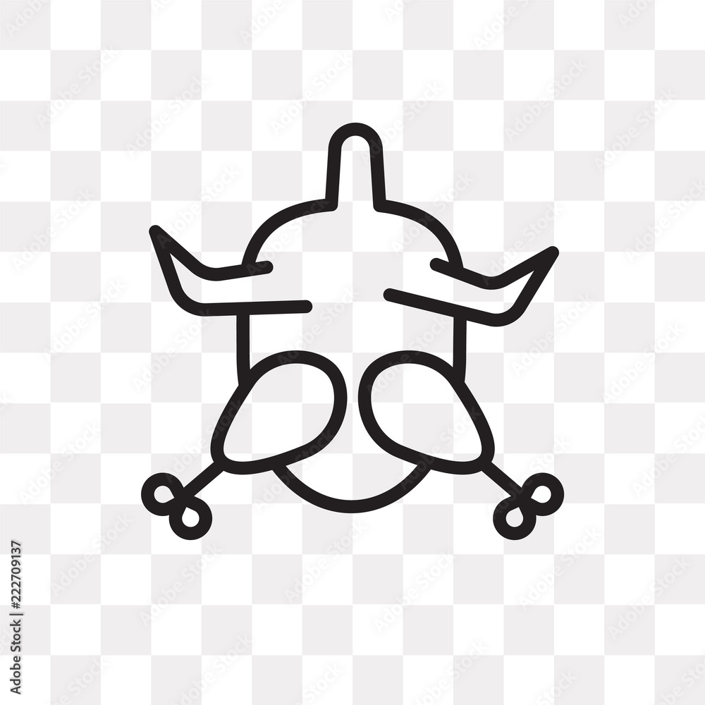 chicken icon on transparent background. Modern icons vector ...