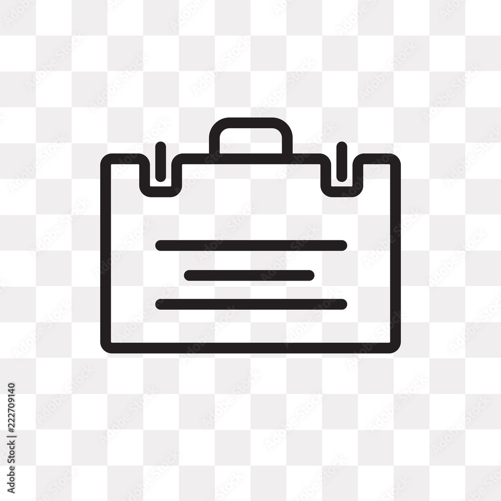 suitcase icon on transparent background. Modern icons vector ...