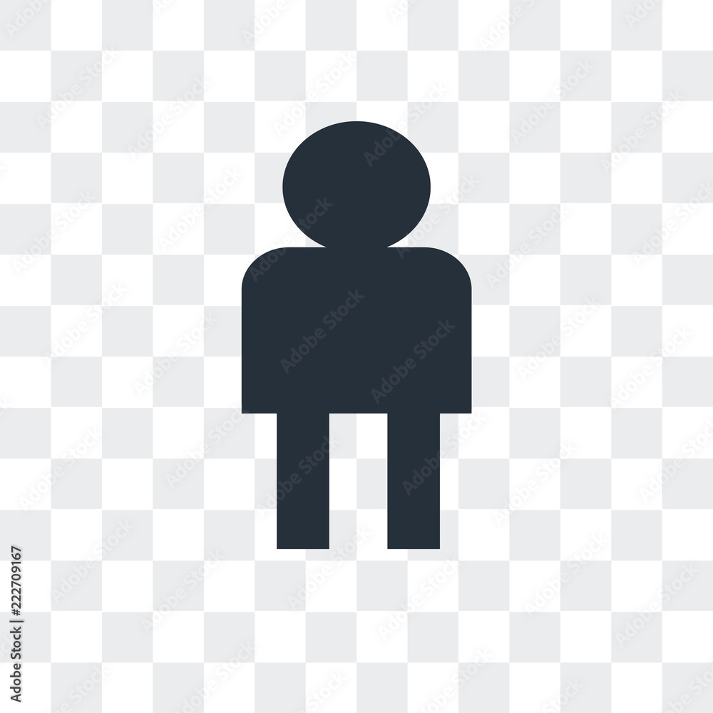 user avatar icon isolated on transparent background. Modern and ...