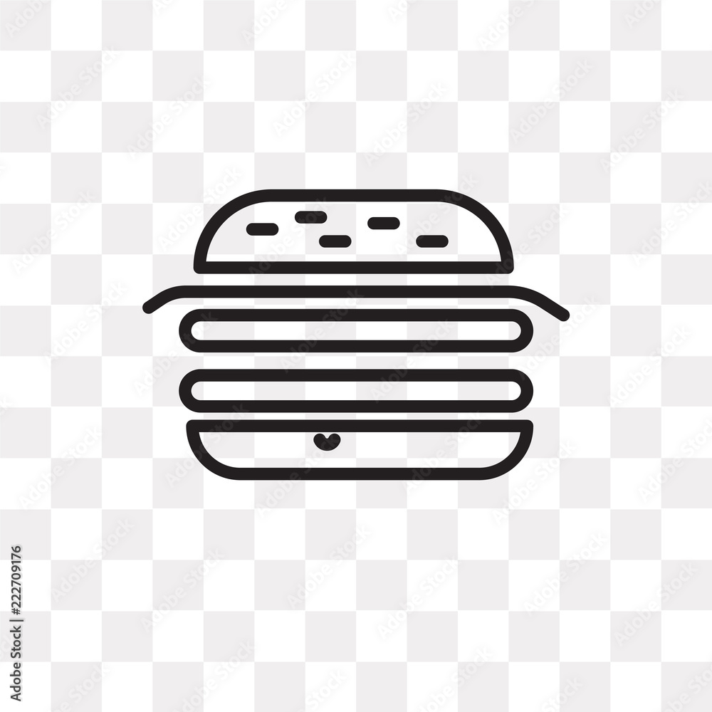 burger icon on transparent background. Modern icons vector illustration ...