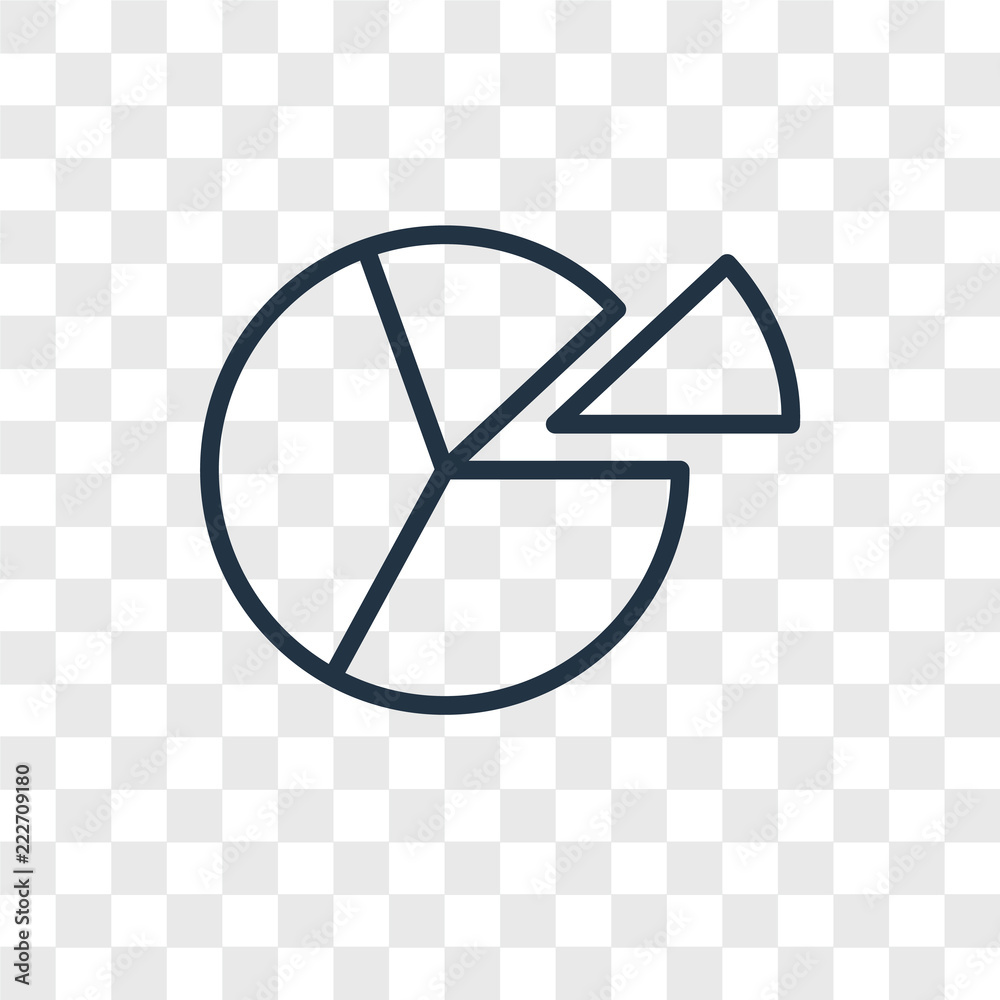 pie chart icons isolated on transparent background. Modern and editable ...