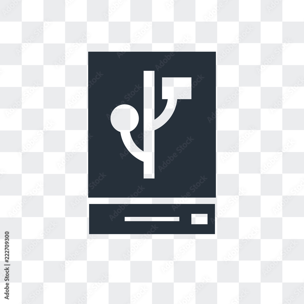 external hard drive icon isolated on transparent background. Modern and ...