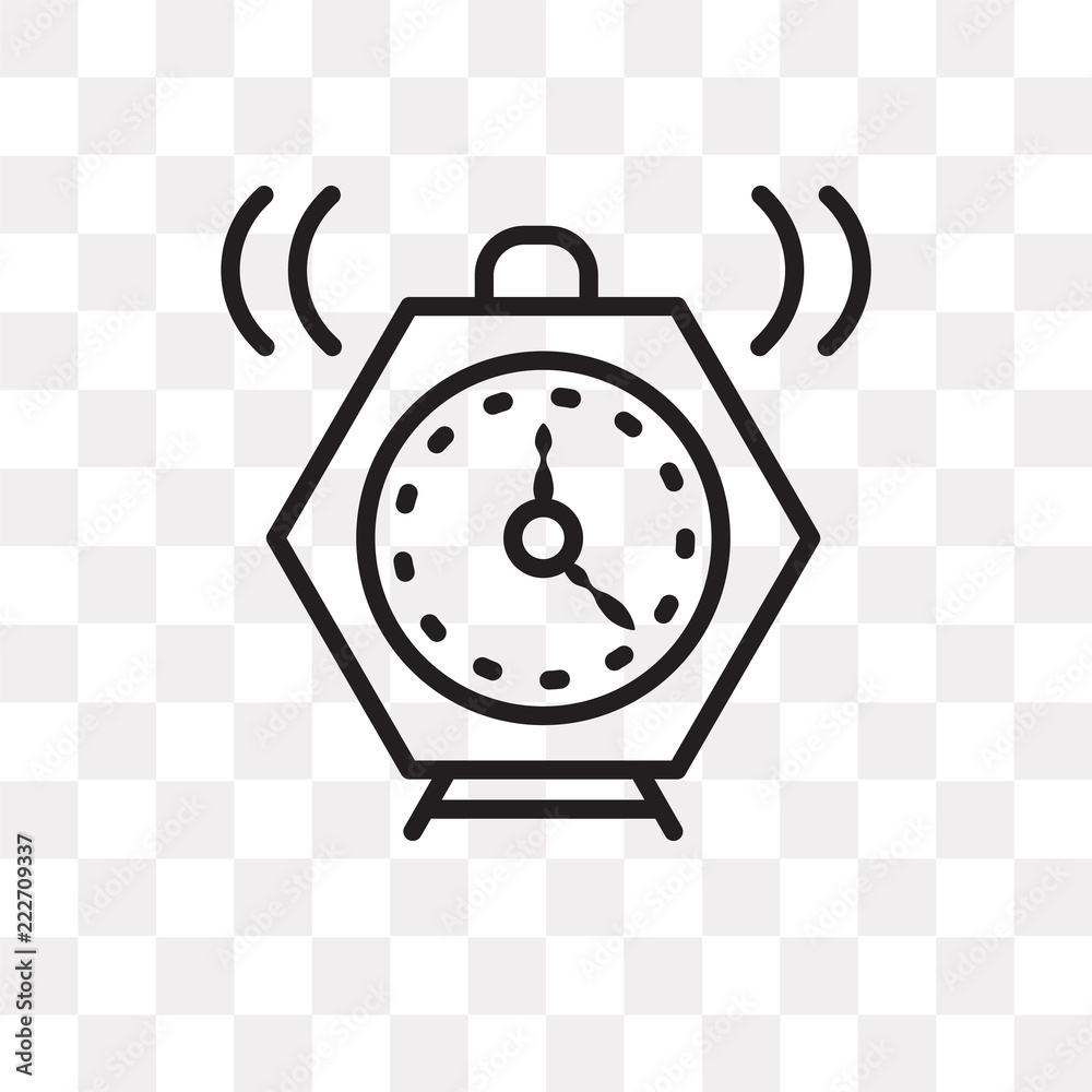 alarm icon on transparent background. Modern icons vector illustration ...