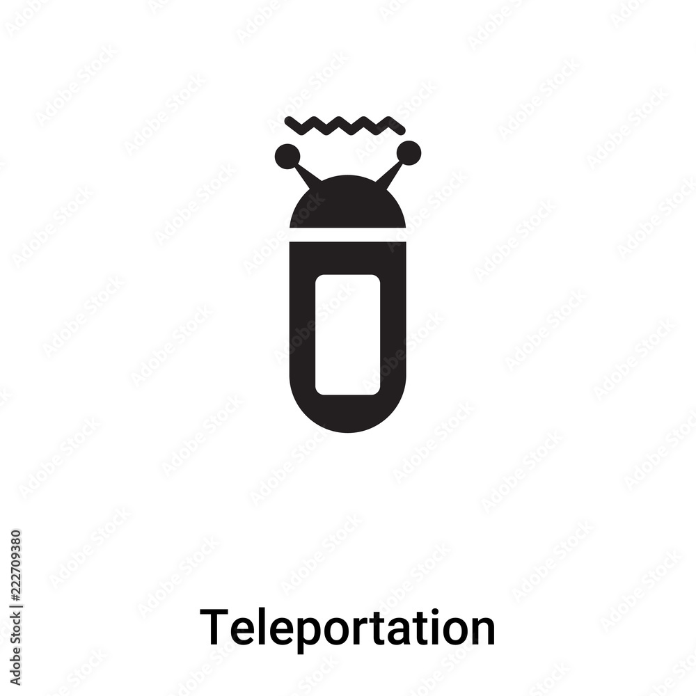 Teleportation icon vector isolated on white background, logo concept of ...