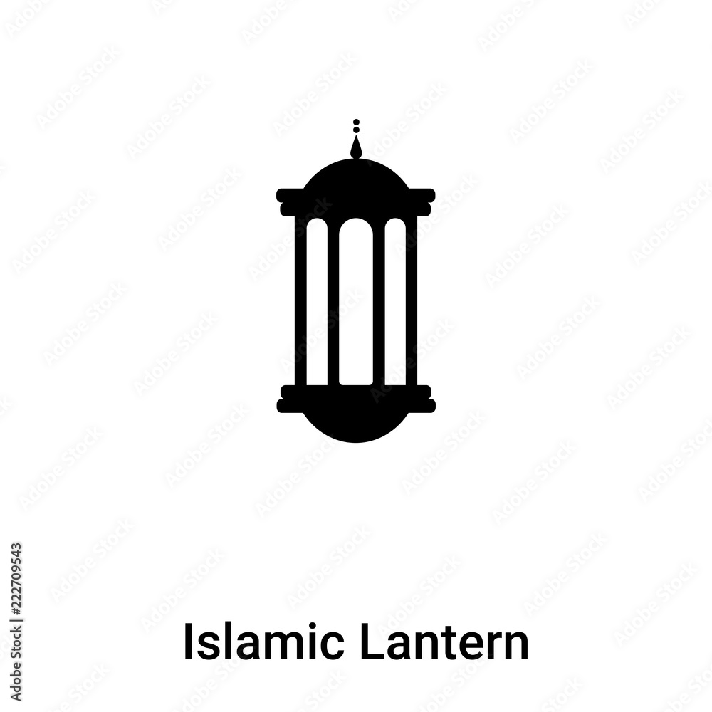 Islamic Lantern icon vector isolated on white background, logo concept ...