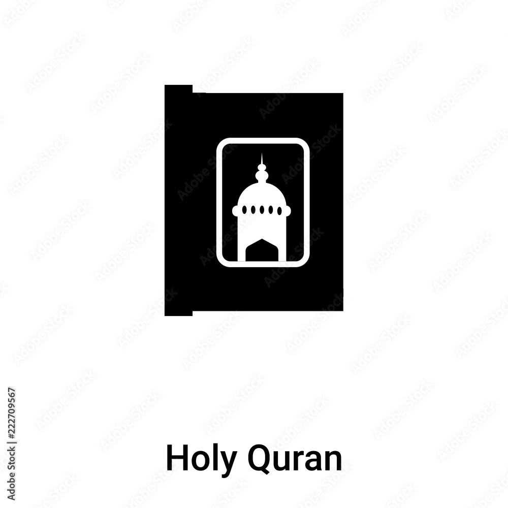 Holy Quran icon vector isolated on white background, logo concept of ...
