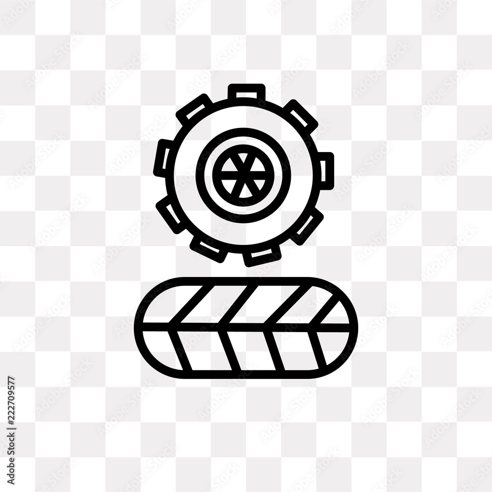 tire icon on transparent background. Modern icons vector illustration ...