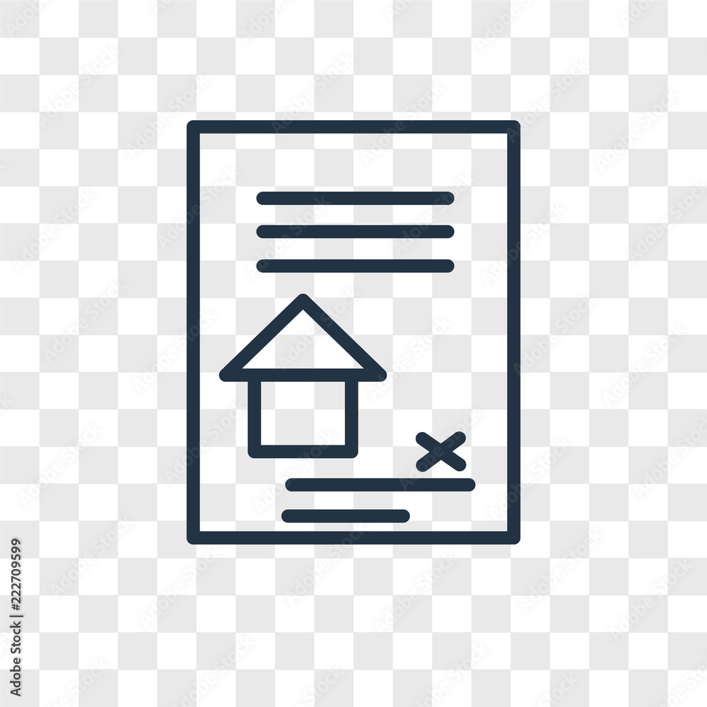 contract icons isolated on transparent background. Modern and editable ...