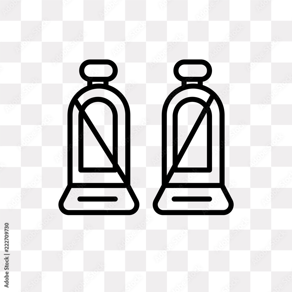 seat icon on transparent background. Modern icons vector illustration ...