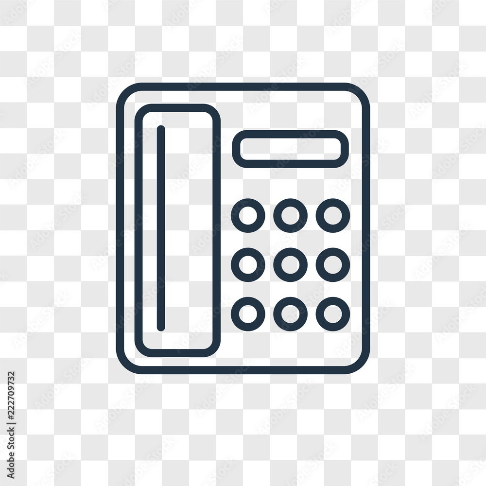 telephone icons isolated on transparent background. Modern and editable ...
