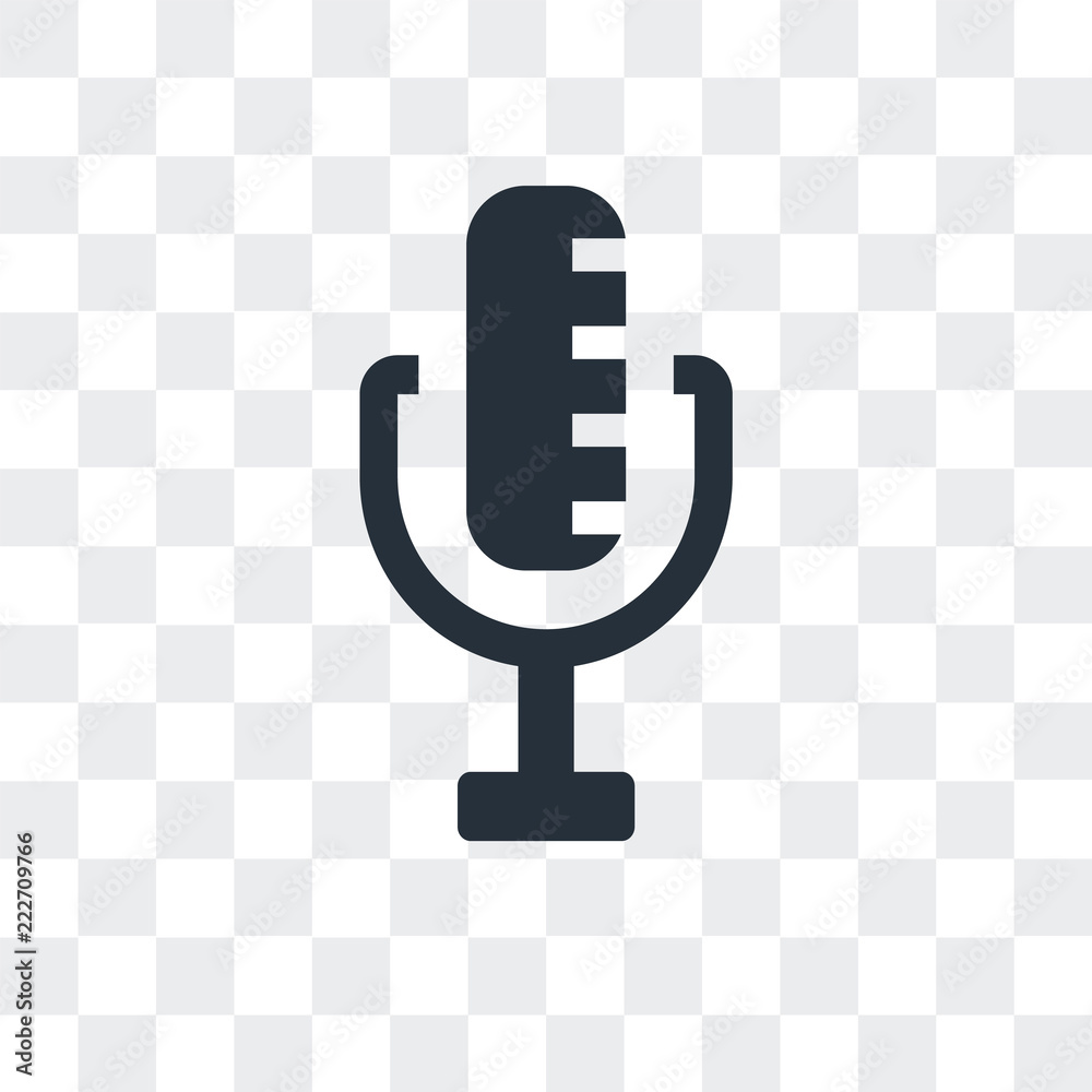 radio microphone icon isolated on transparent background. Modern and ...