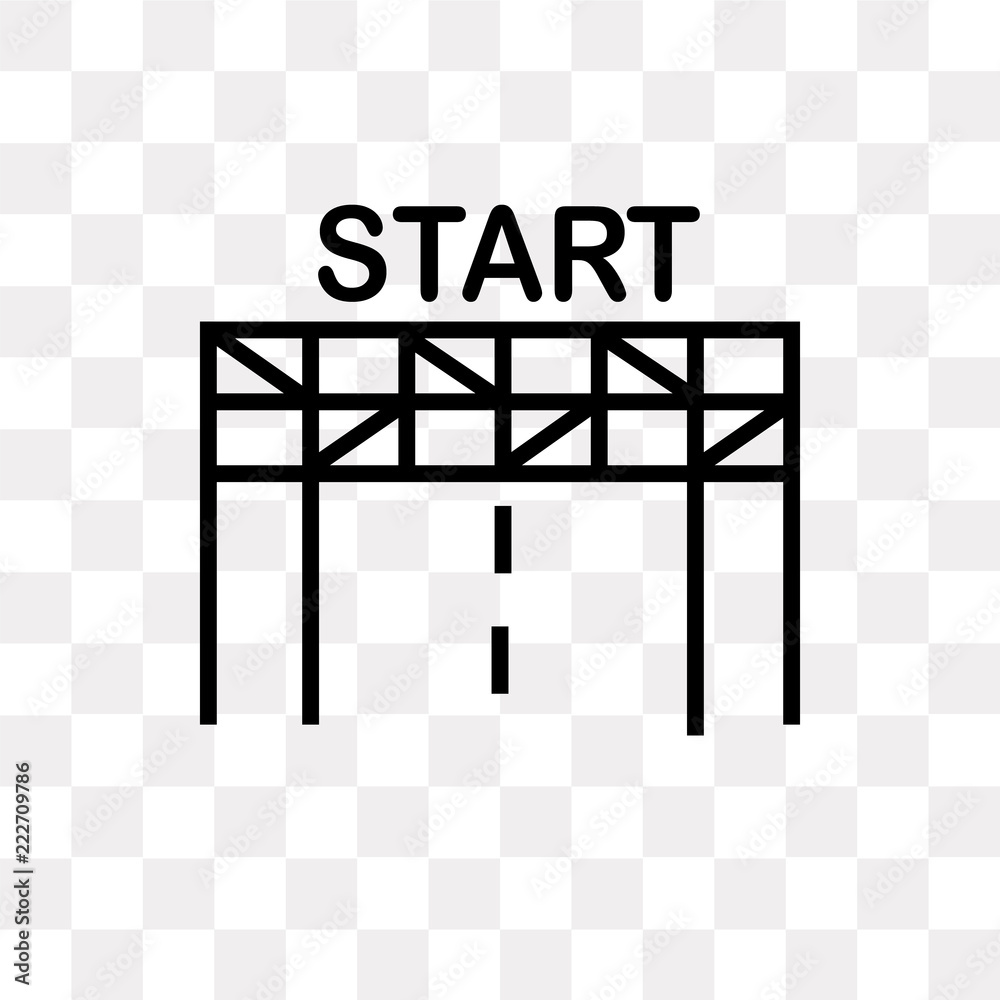starting icon on transparent background. Modern icons vector ...