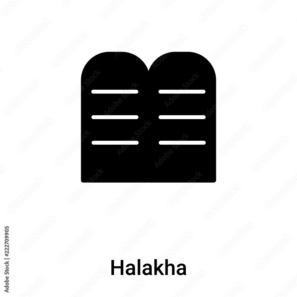 Halakha icon vector isolated on white background, logo concept of ...