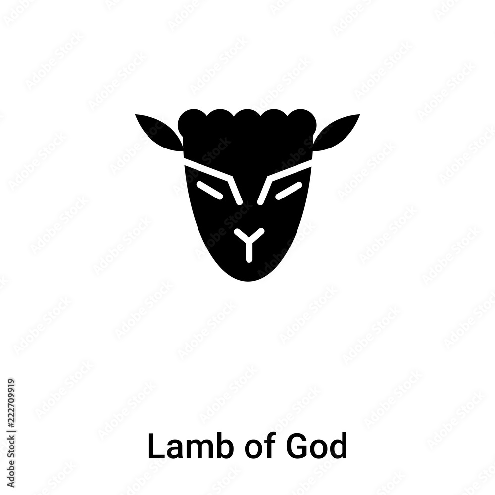 Lamb of God icon vector isolated on white background, logo concept of ...
