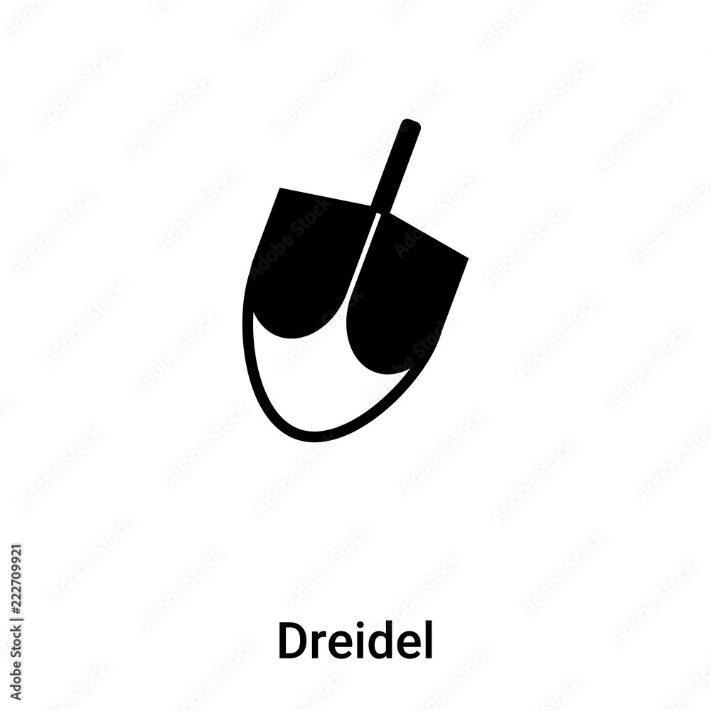 Dreidel icon vector isolated on white background, logo concept of ...