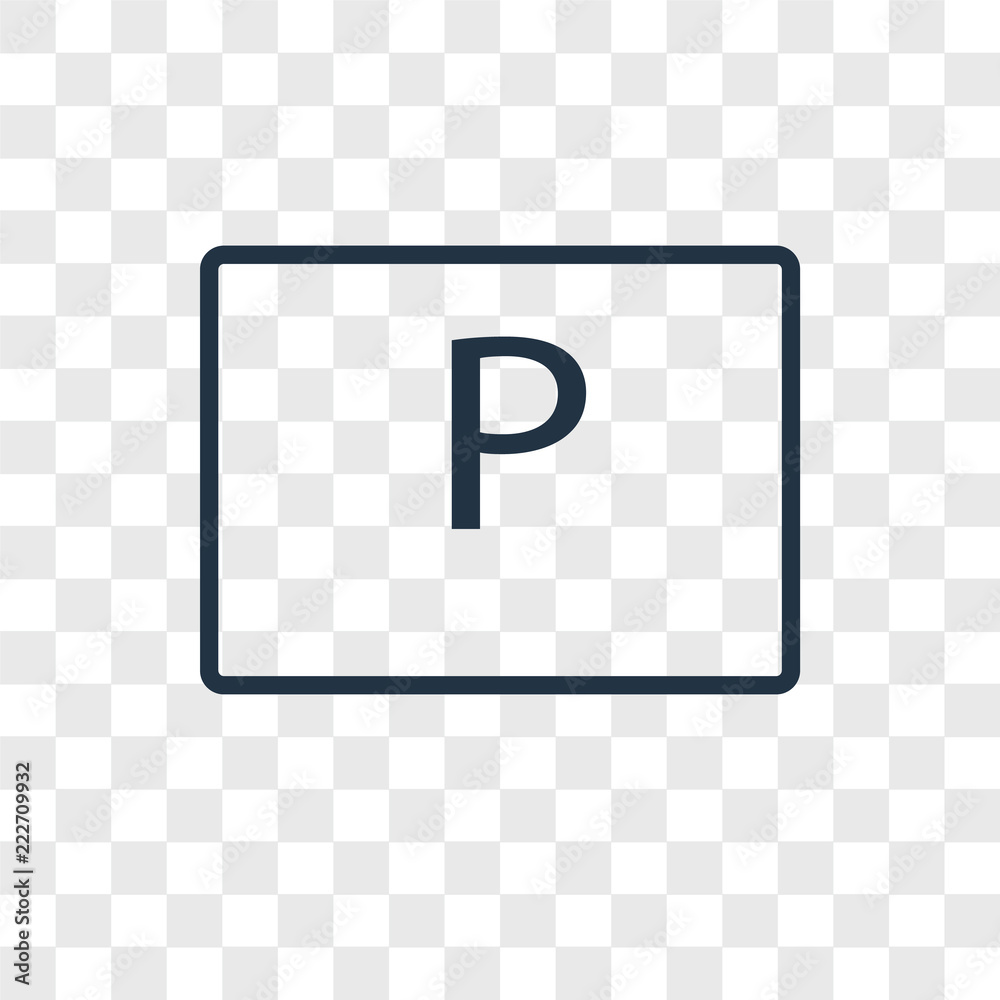 parking icons isolated on transparent background. Modern and editable ...