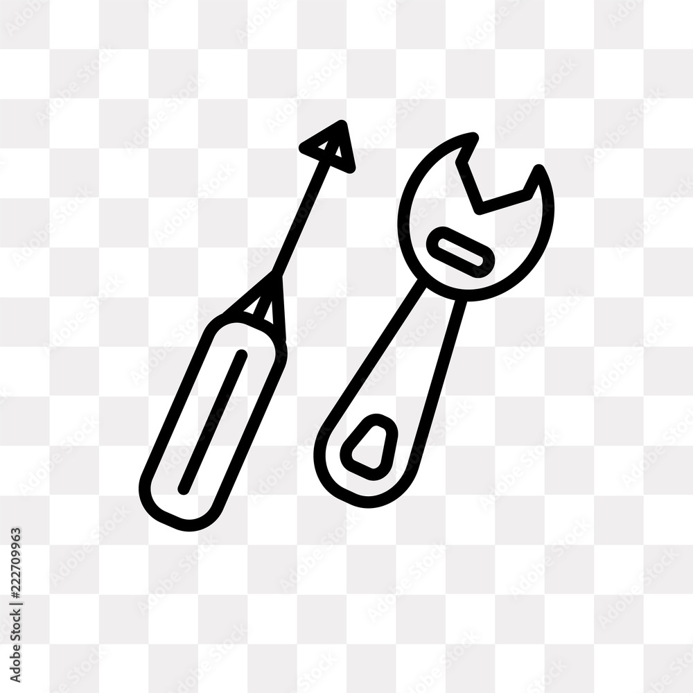 tools icon on transparent background. Modern icons vector illustration ...