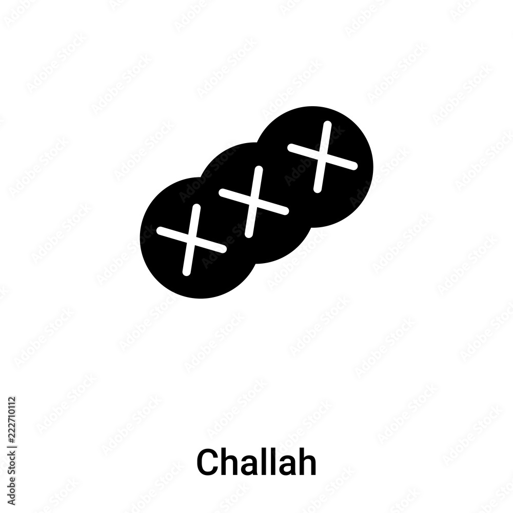 Challah icon vector isolated on white background, logo concept of ...