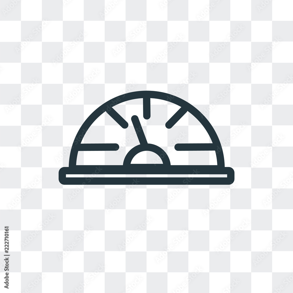 speedometer icon isolated on transparent background. Modern and ...